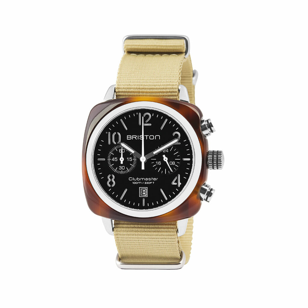 Briston Clubmaster Black Khaki Watch