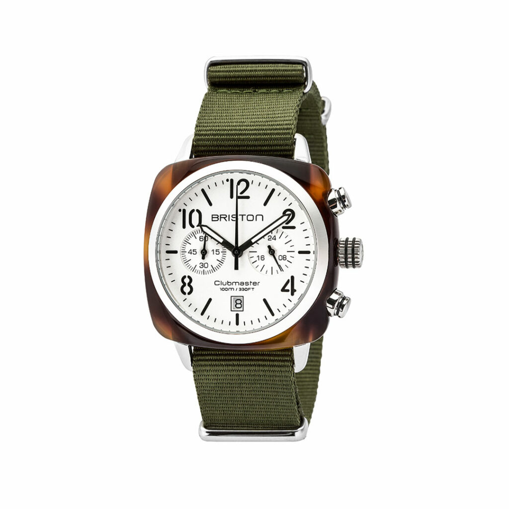 Briston Clubmaster Classic Green Army Watch