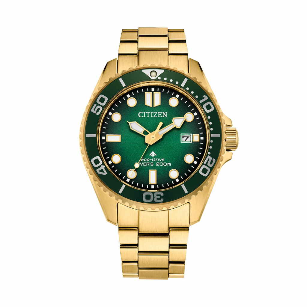 Citizen Promaster Gold Green Watch BN0262-59W